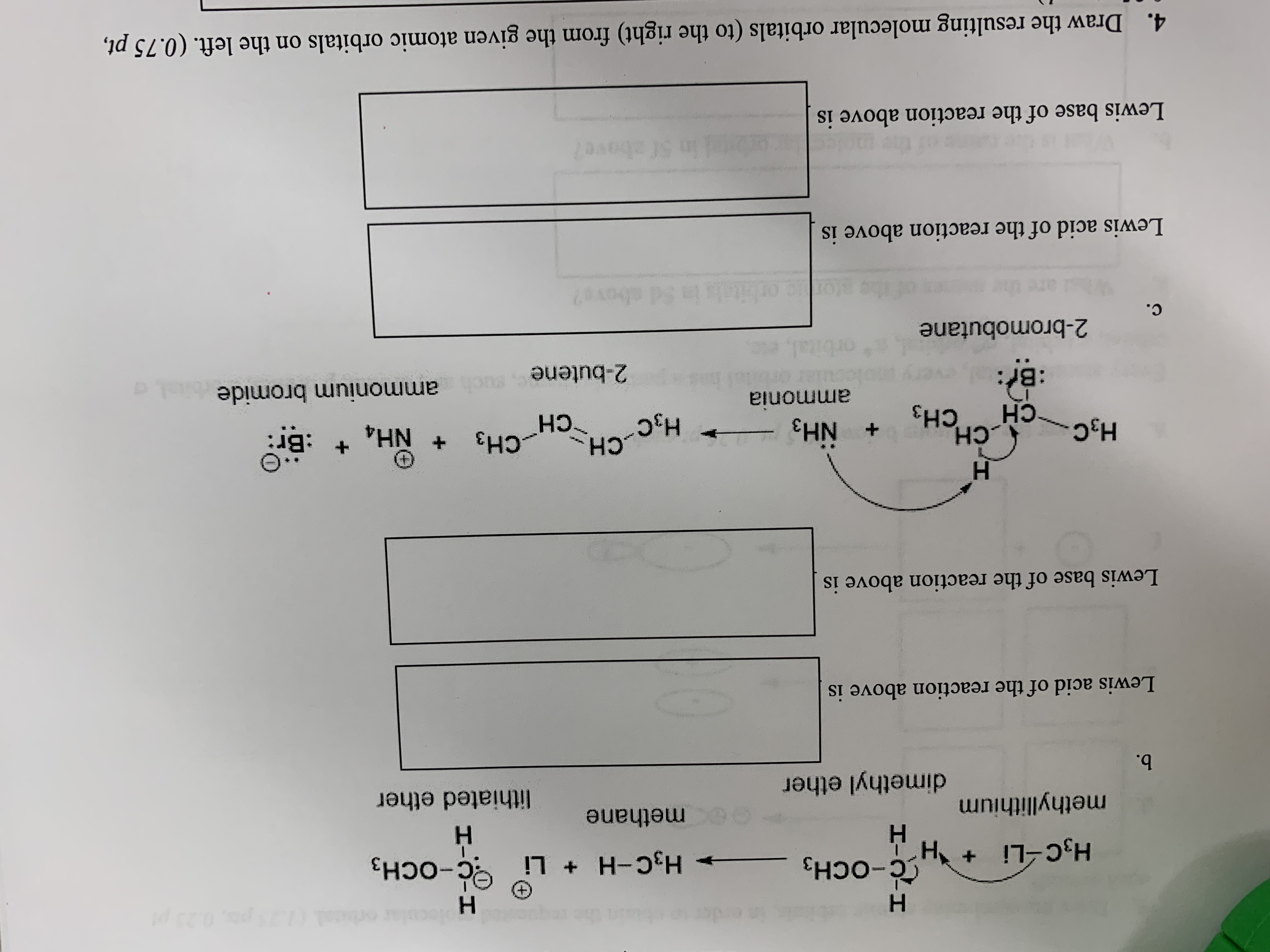 Solved 3. Identify the Lewis acid and Lewis base in the | Chegg.com