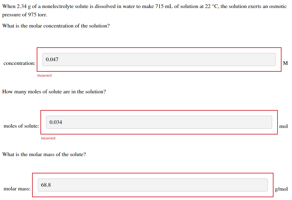 Solved When 2.34 g of a nonelectrolyte solute is dissolved | Chegg.com