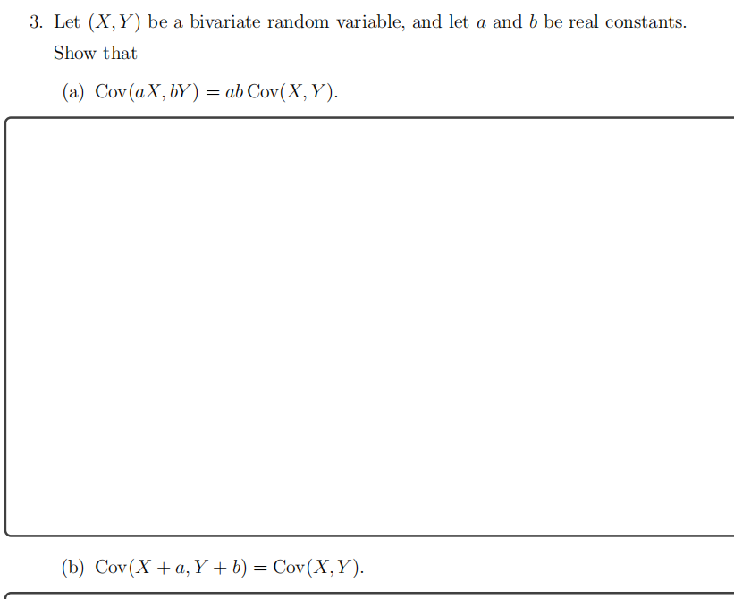 Solved 3. Let (X,Y) be a bivariate random variable, and let | Chegg.com