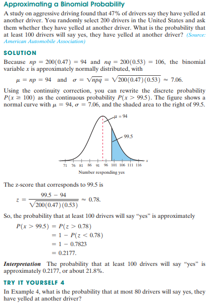 Solved Approximating a Binomial Probability A study on | Chegg.com