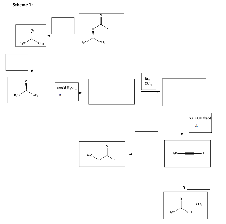 Solved The following synthetic schemes are missing either | Chegg.com