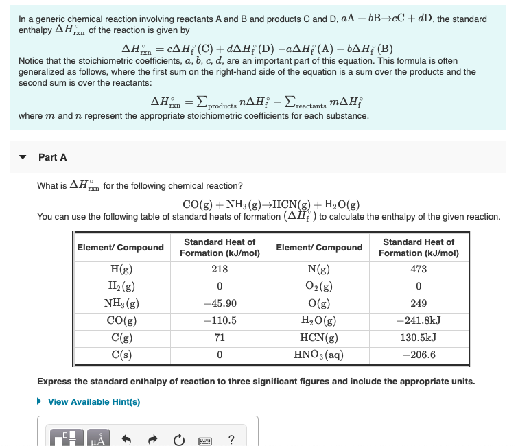 Solved In a generic chemical reaction involving reactants A | Chegg.com