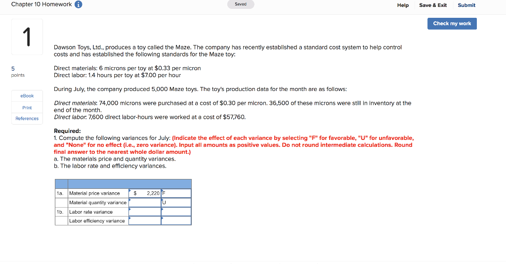 Solved Chapter 10 Homework Seved Help Save & Exit Submit | Chegg.com