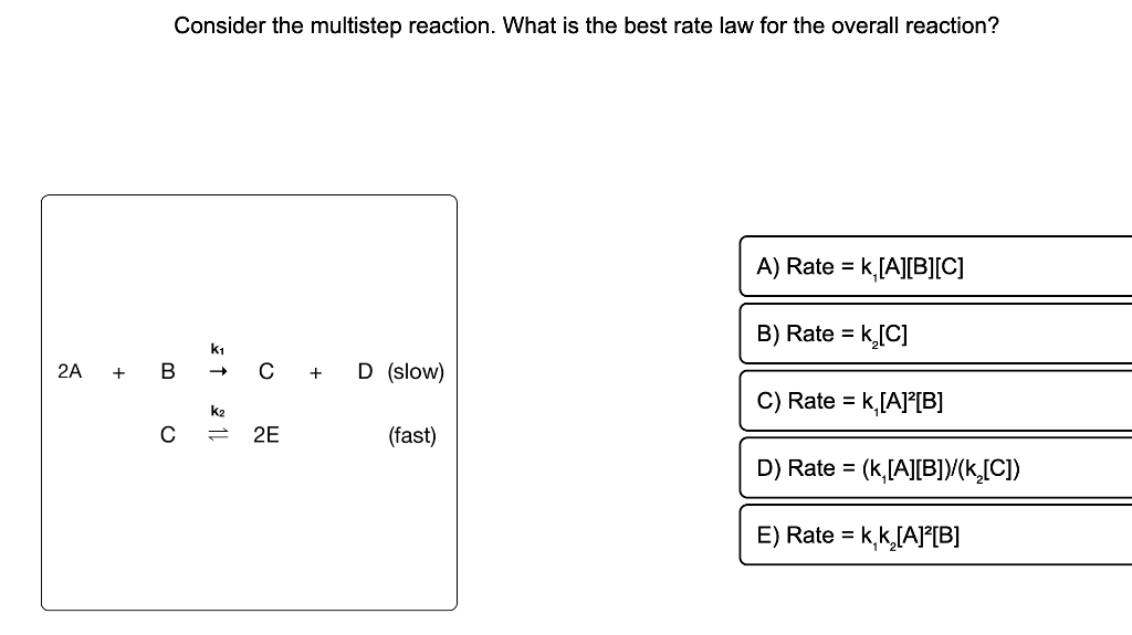 Solved Consider the multistep reaction. What is the best | Chegg.com