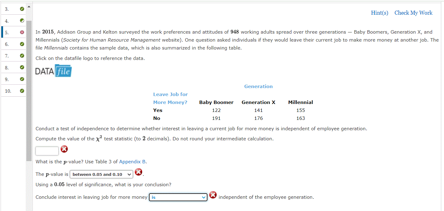 Solved 3. Hint(s) Check My Work 4. 5. 6. In 2015, Addison | Chegg.com