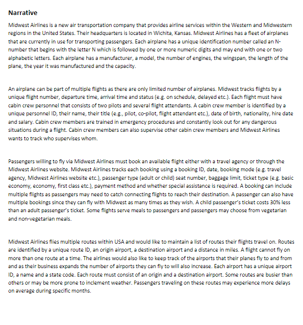 Solved Details Read the following narrative and create an | Chegg.com