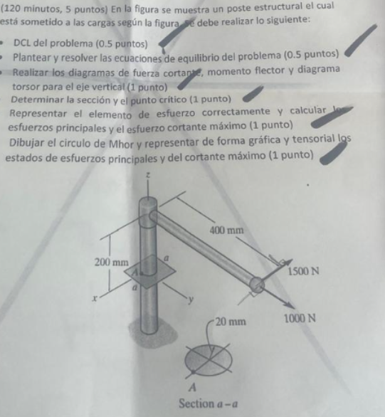 (120 ﻿minutos, 5 ﻿puntos) ﻿En la figura se muestra un | Chegg.com