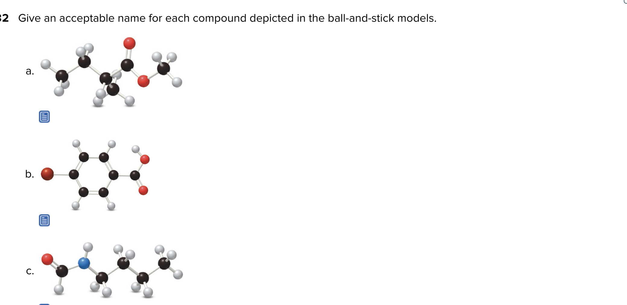 Give an acceptable name for each compound depicted in | Chegg.com