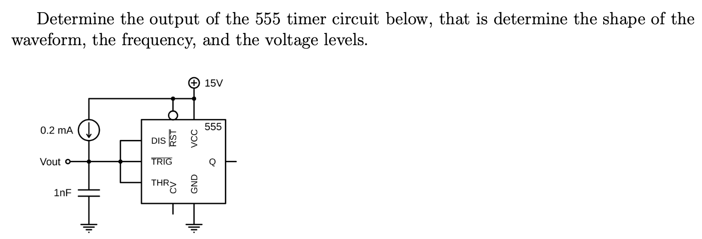 Solved Determine the output of the 555 timer circuit below, | Chegg.com
