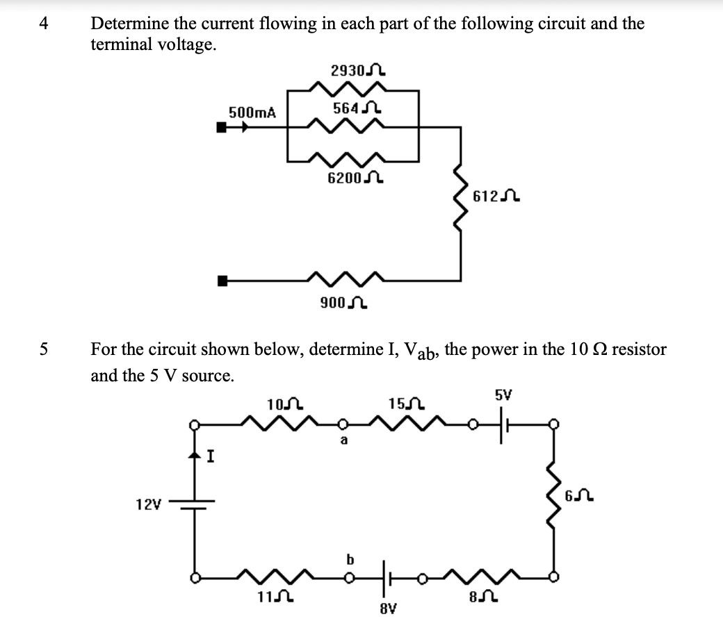 Solved 4 ﻿Determine the current flowing in ﻿each part of | Chegg.com