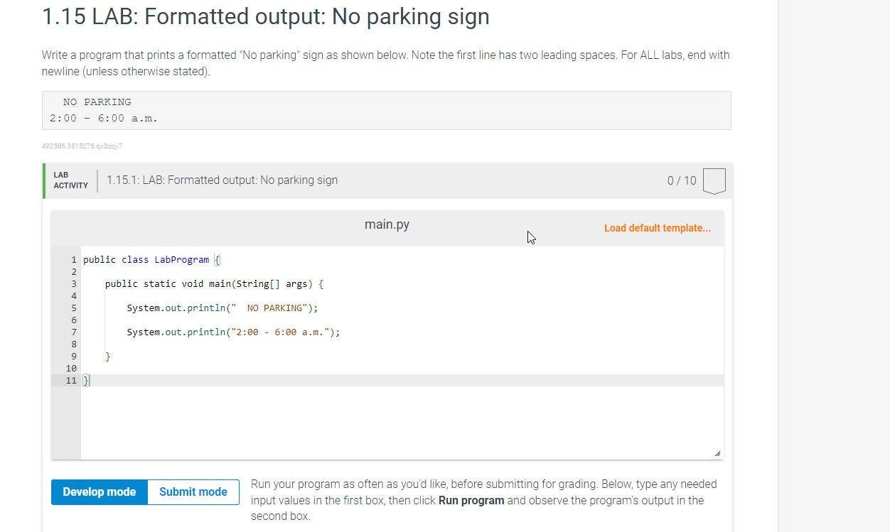Solved this is in zybooks Write a program that prints a | Chegg.com