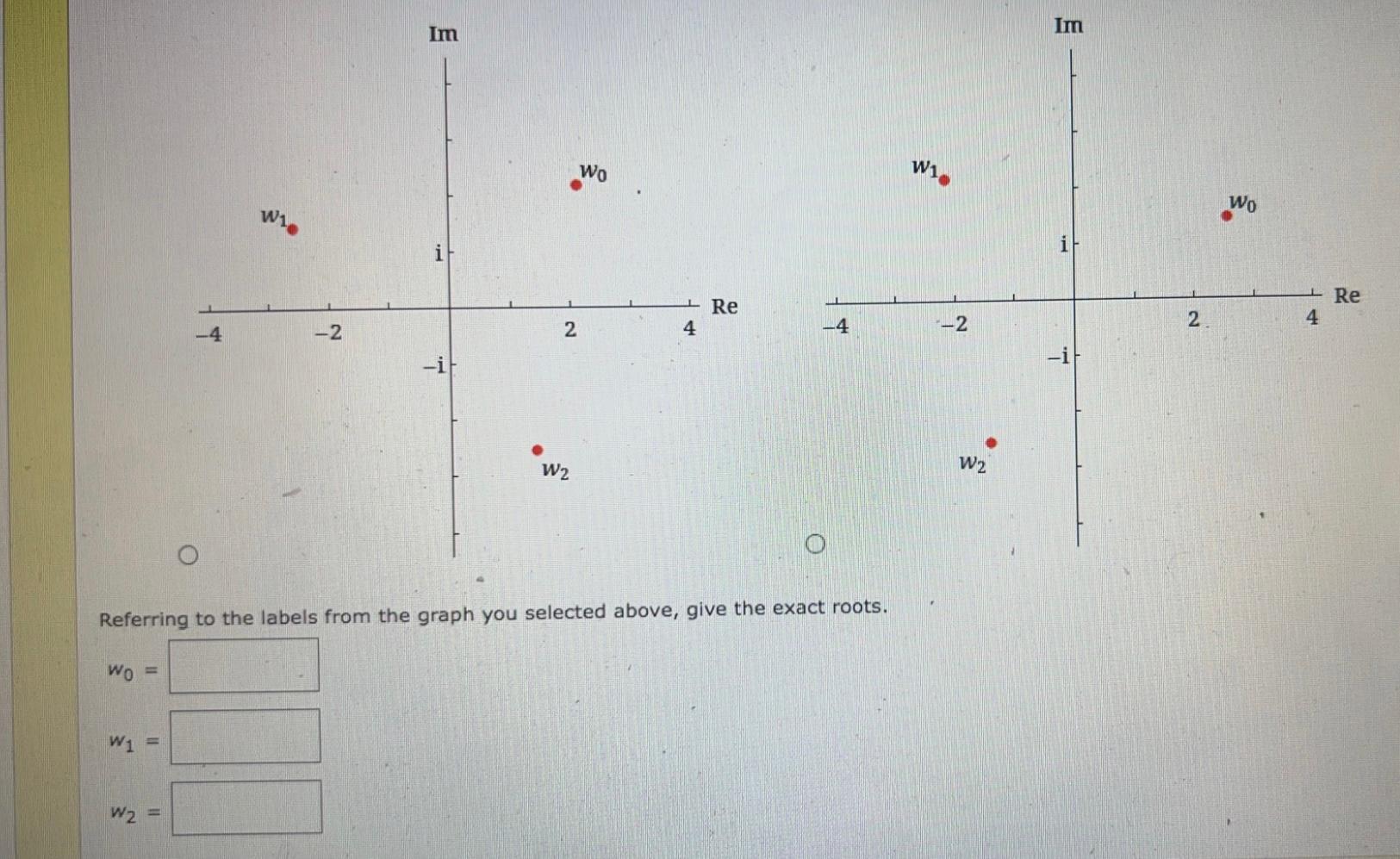 Solved Find the indicated roots and graph them in the | Chegg.com
