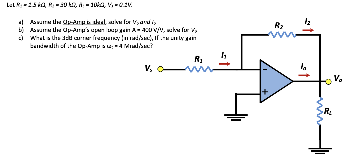 Solved a) Assume the Op-Amp is ideal, solve for Vo | Chegg.com
