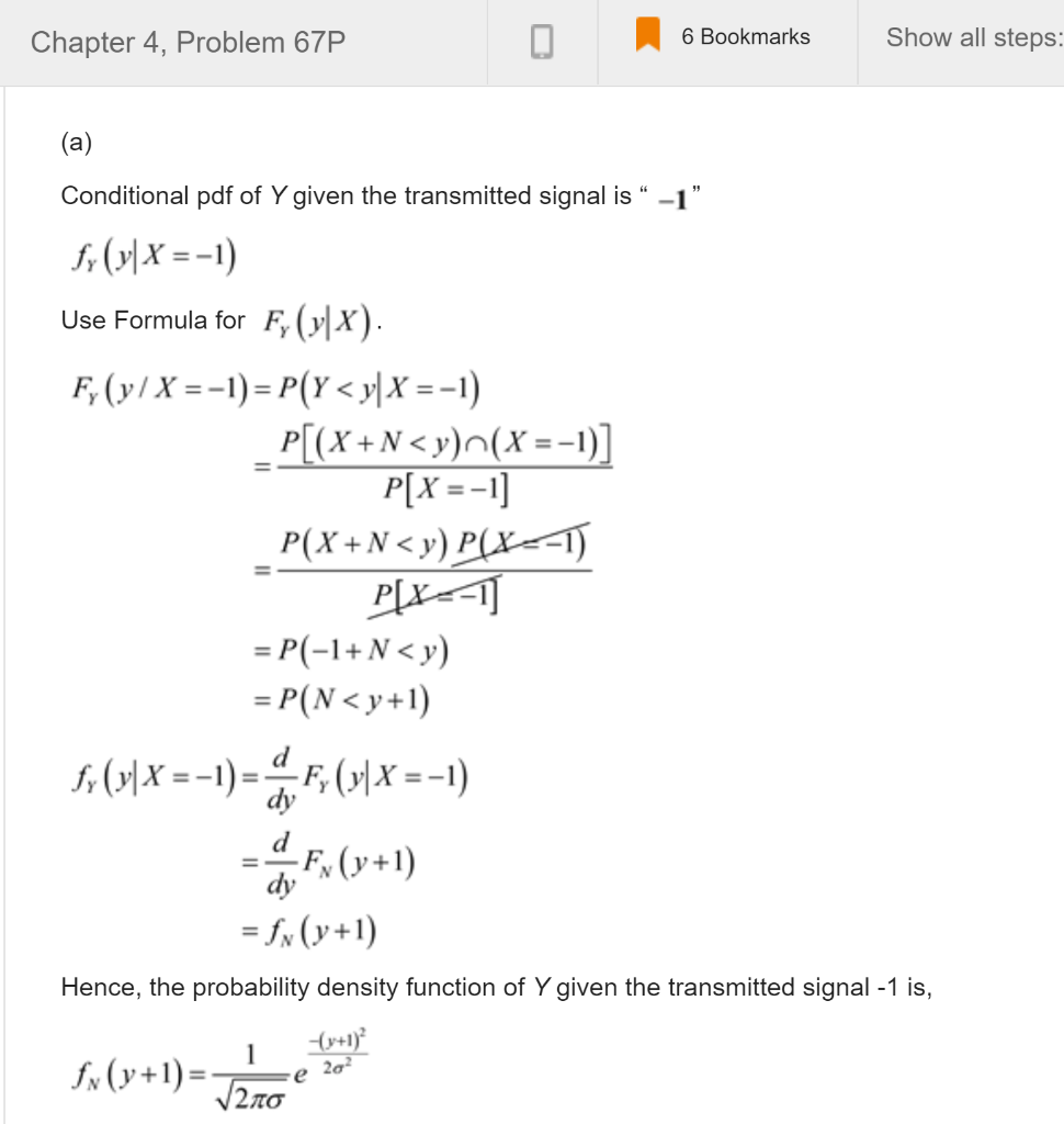 Solved In the step where the Probability of the intersection | Chegg.com