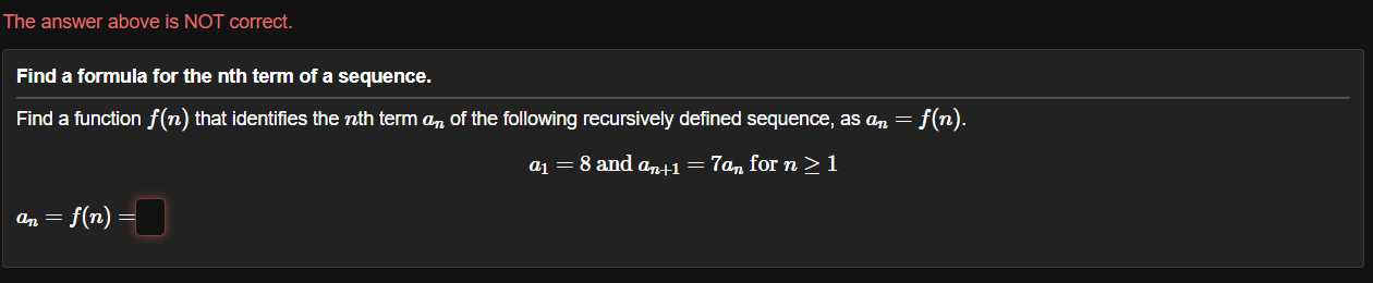 Solved Find a function f(n) that identifies the nth term an | Chegg.com