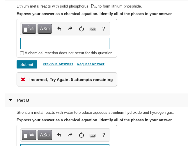 Solved Lithium metal reacts with solid phosphorus, P4, to | Chegg.com