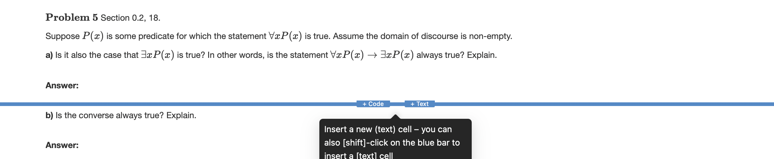 Solved Problem 4 Section 0.2,17 ish Translate into English. | Chegg.com