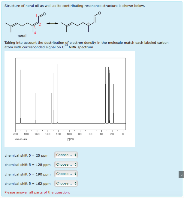 Solved Structure of neral oil as well as its contiributing | Chegg.com