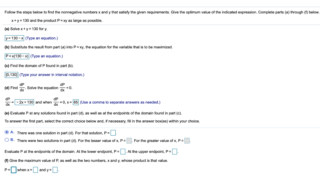 Solved Follow the steps below to find the nonnegative | Chegg.com