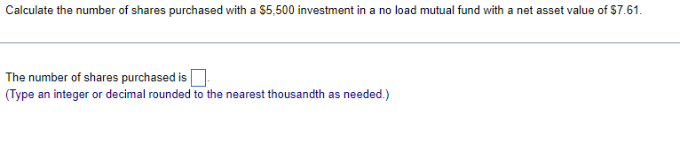 Solved Calculate the number of shares purchased with a | Chegg.com