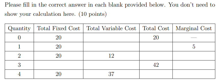 Solved Please fill in the correct answer in each blank | Chegg.com