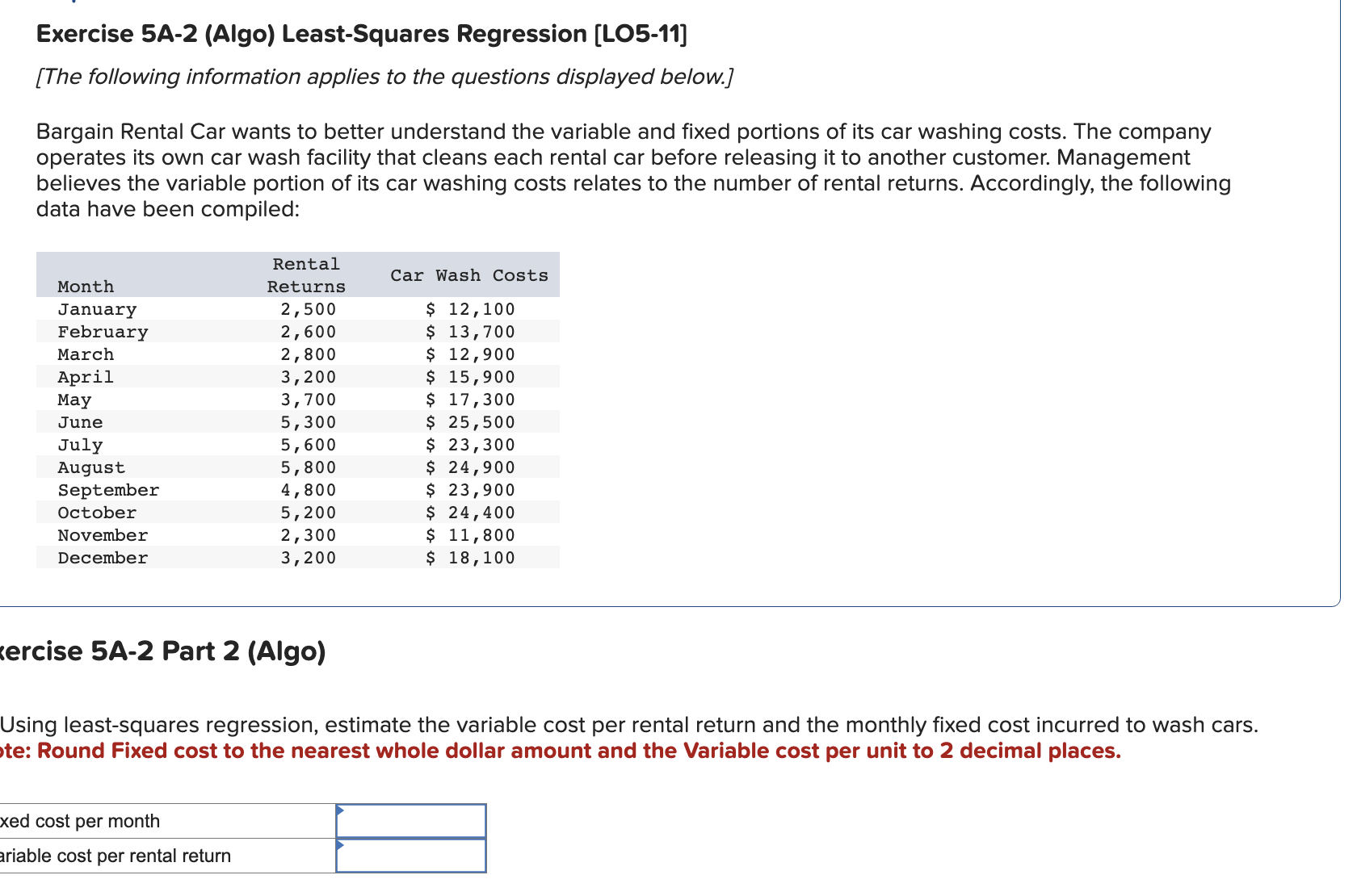 Solved Exercise 5A-2 (Algo) Least-Squares Regression | Chegg.com