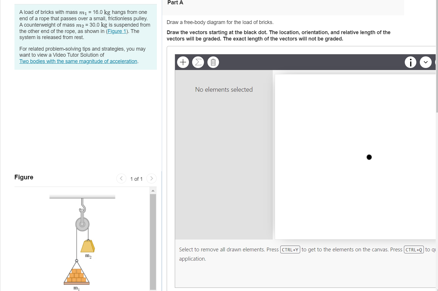 Solved A load of bricks with mass m1=16.0 kg hangs from one | Chegg.com