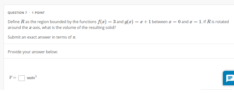 Solved Define R as the region bounded by the functions | Chegg.com