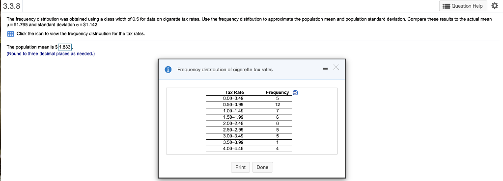 Solved The frequency distribution was obtained using a class | Chegg.com
