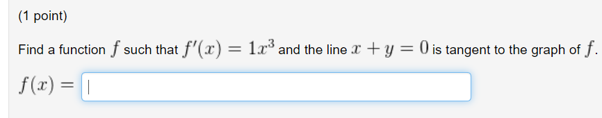 Solved Find a function f such that f′(x)=1x3 and the line | Chegg.com