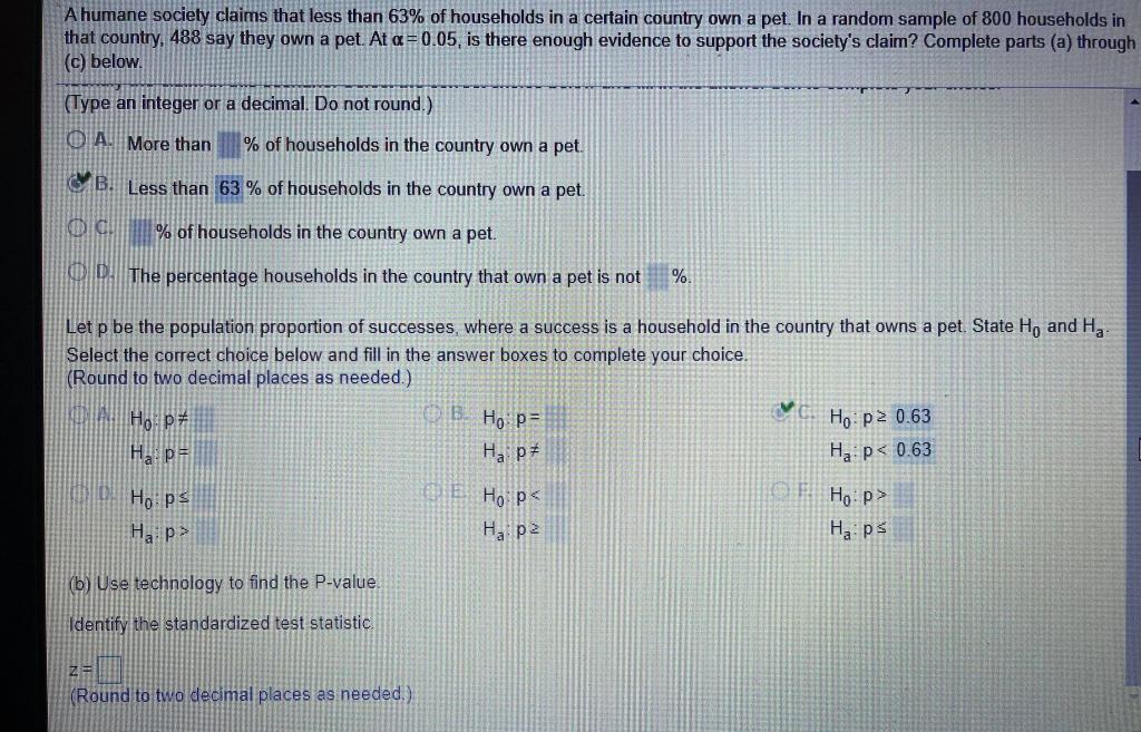 Solved Test the claim about the population mean p at the | Chegg.com