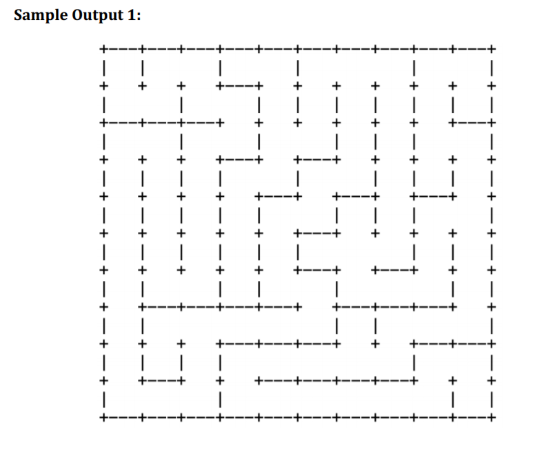 Solved Write A Java Program To Generate 10x10 Random Mazes 7002