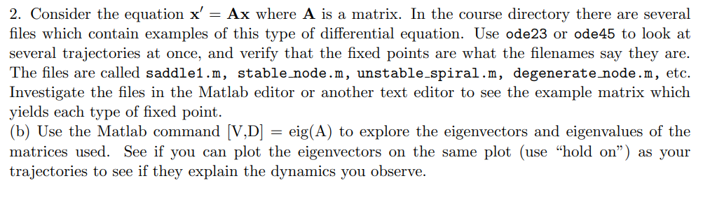 Solved in matlab: please explain how you get the A | Chegg.com