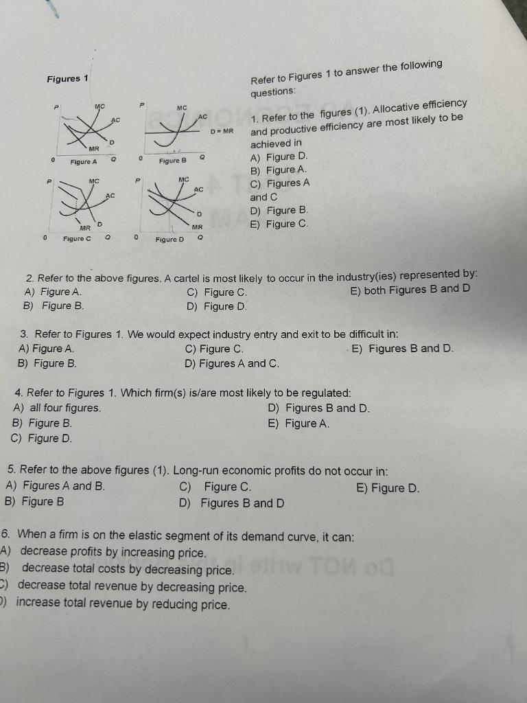 Solved Figures 1 Refer to Figures 1 to answer the following | Chegg.com