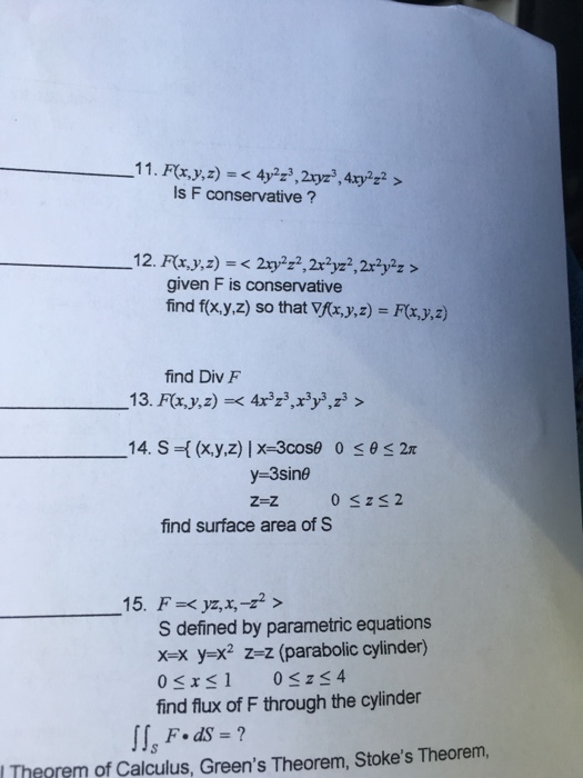 Solved F(x, y, z) = Is F | Chegg.com