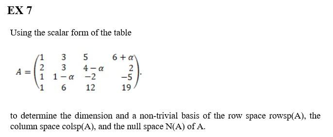 Solved Using the scalar form of the table | Chegg.com