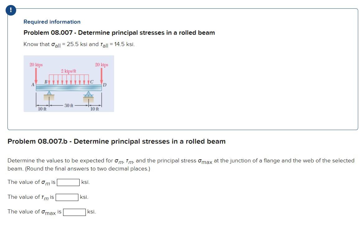 Solved Required information Problem 08.007 - Determine | Chegg.com