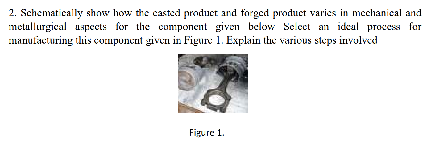 Solved 2. Schematically show how the casted product and | Chegg.com