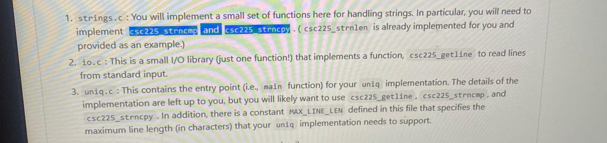 Solved Hi This is a C program language project so i need to | Chegg.com