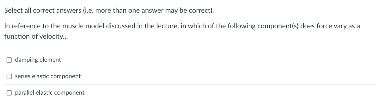 Solved Select all correct answers (i.e. more than one answer | Chegg.com