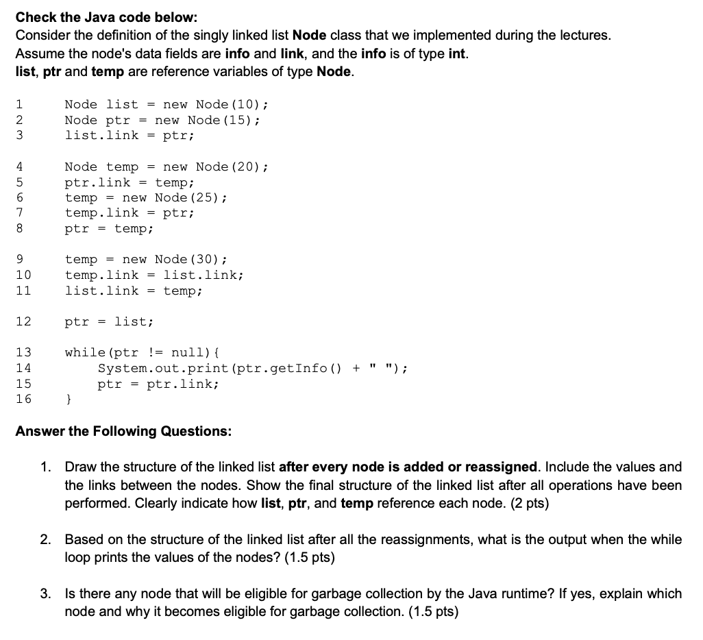 Solved Check the Java code below:Consider the definition of | Chegg.com