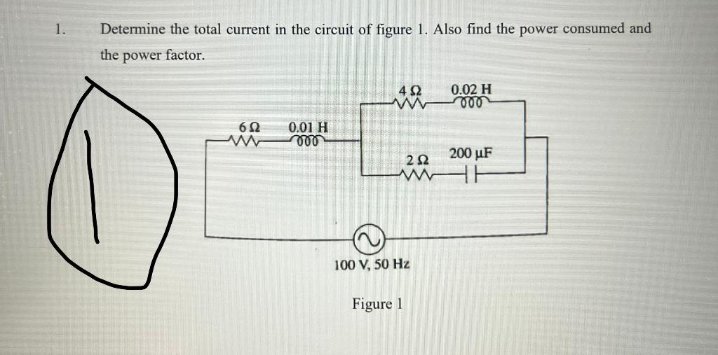 Solved Determine the total current in the circuit of figure | Chegg.com