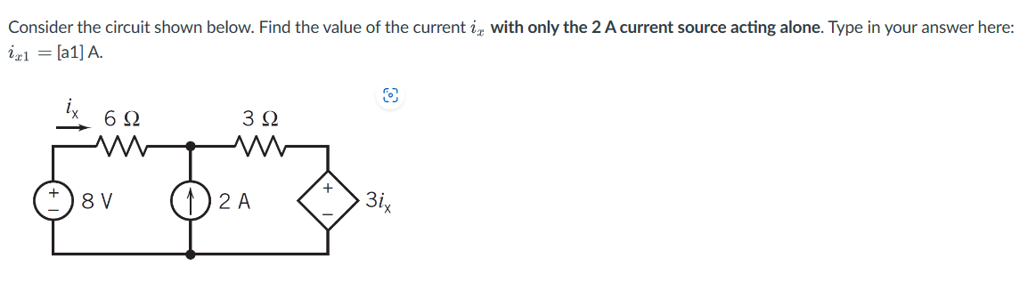 Solved Consider the circuit shown below. Find the value of | Chegg.com