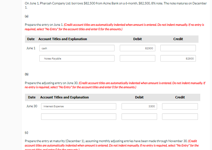 Solved Prepare the entry on June 1. (Credit account titles | Chegg.com