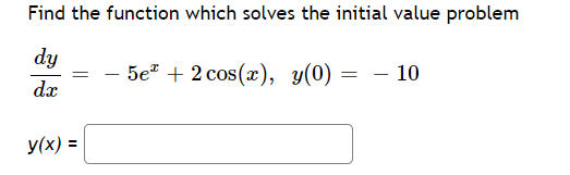 Solved Find The Function Which Solves The Initial Value 2677