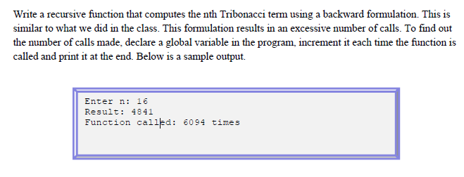 Solved Write a recursive function that computes the nth | Chegg.com