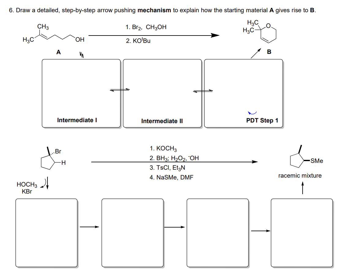 Solved 6. Draw a detailed, step-by-step arrow pushing | Chegg.com