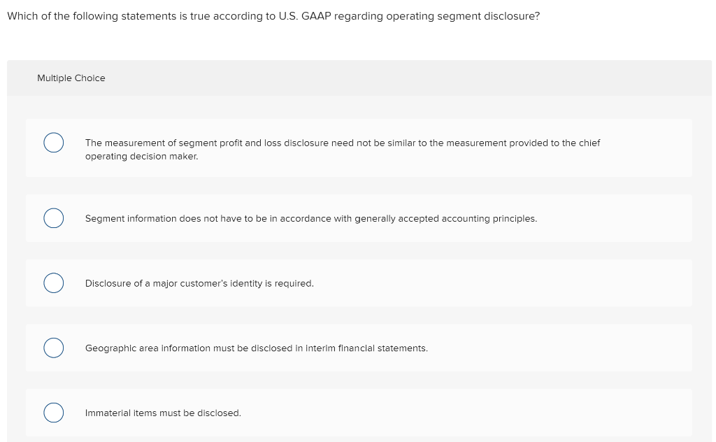 Solved Which of the following statements is true according | Chegg.com