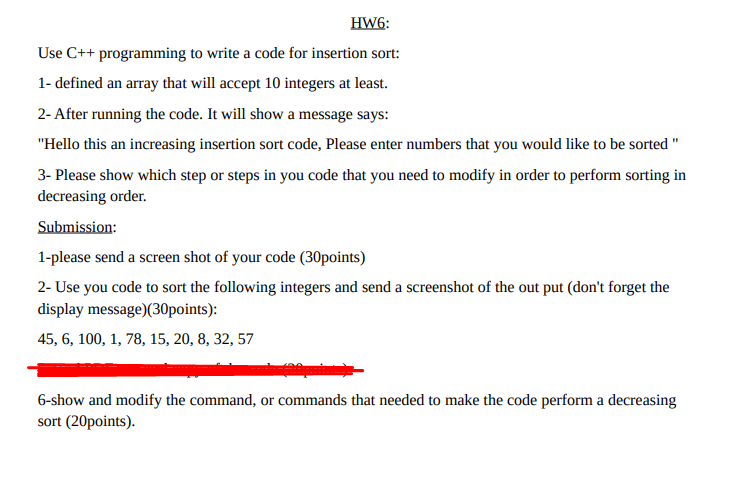 Solved HW6: Use C++ programming to write a code for | Chegg.com