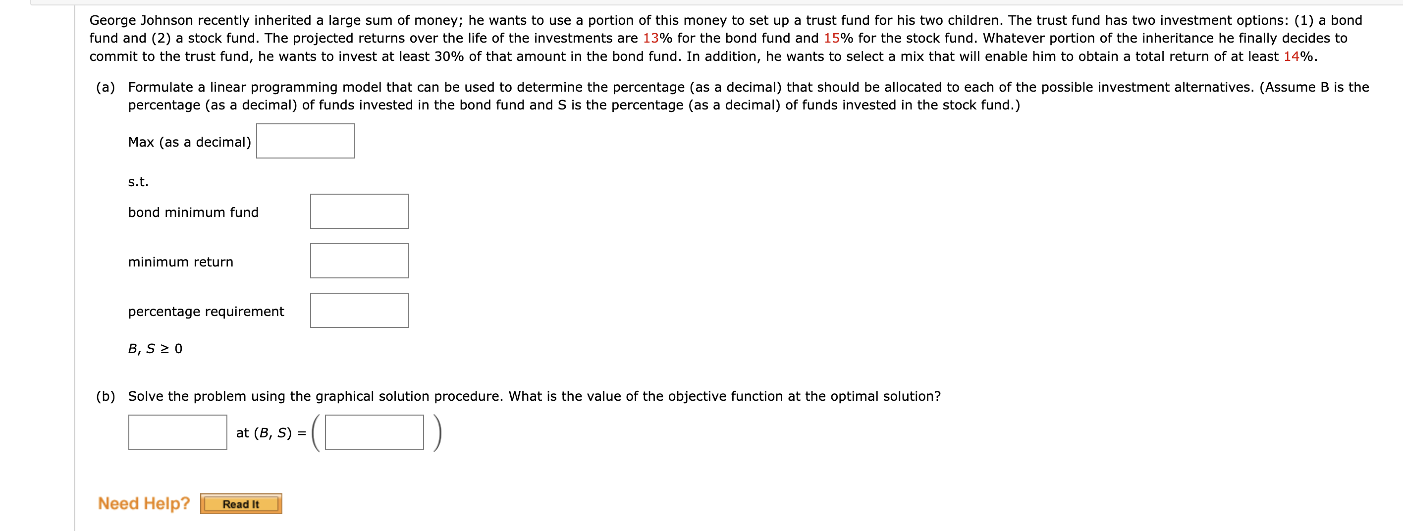 Solved George Johnson recently inherited a large sum of | Chegg.com